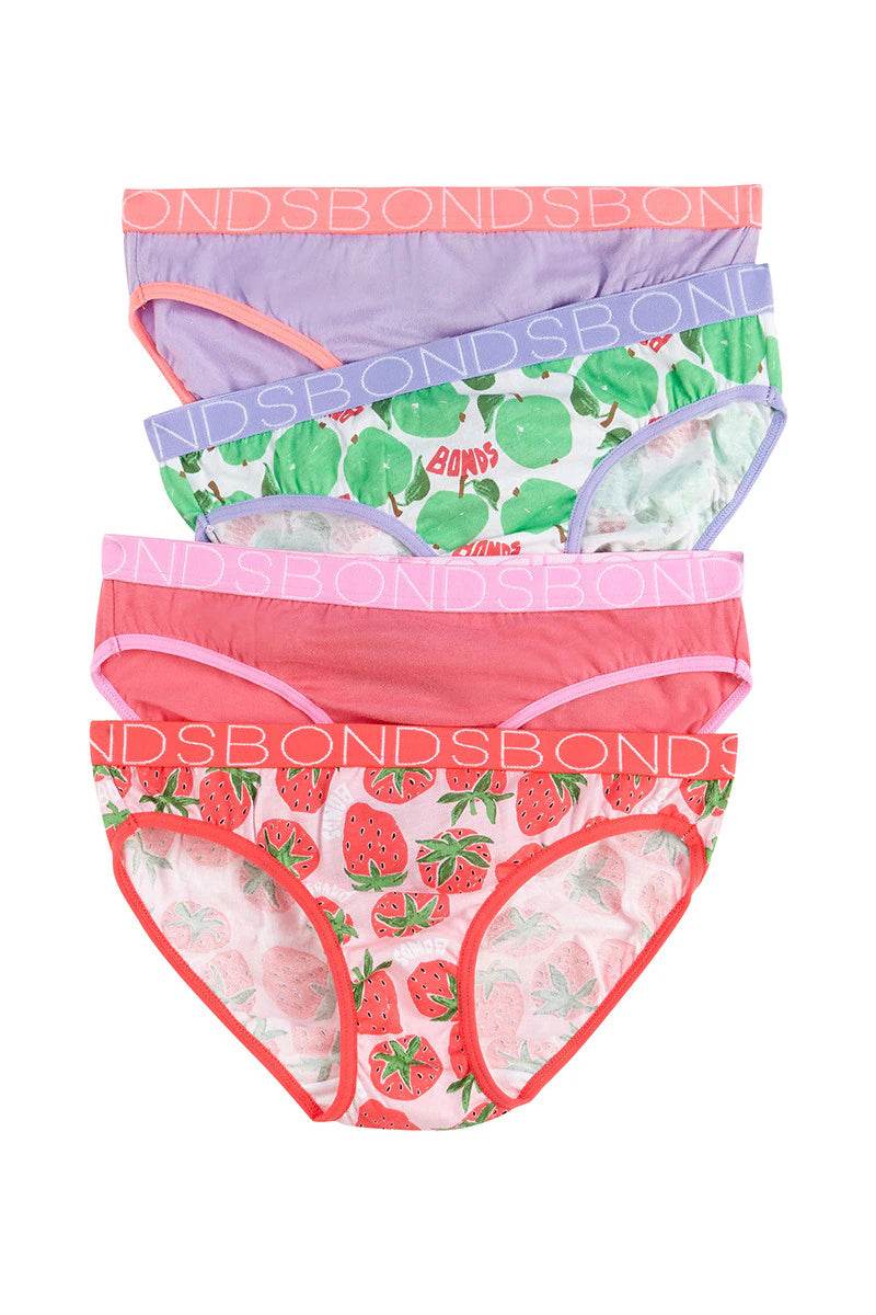 Bonds Girls Bikini 4 Pack - Strawberrylicious – Outlet Shop For Kids