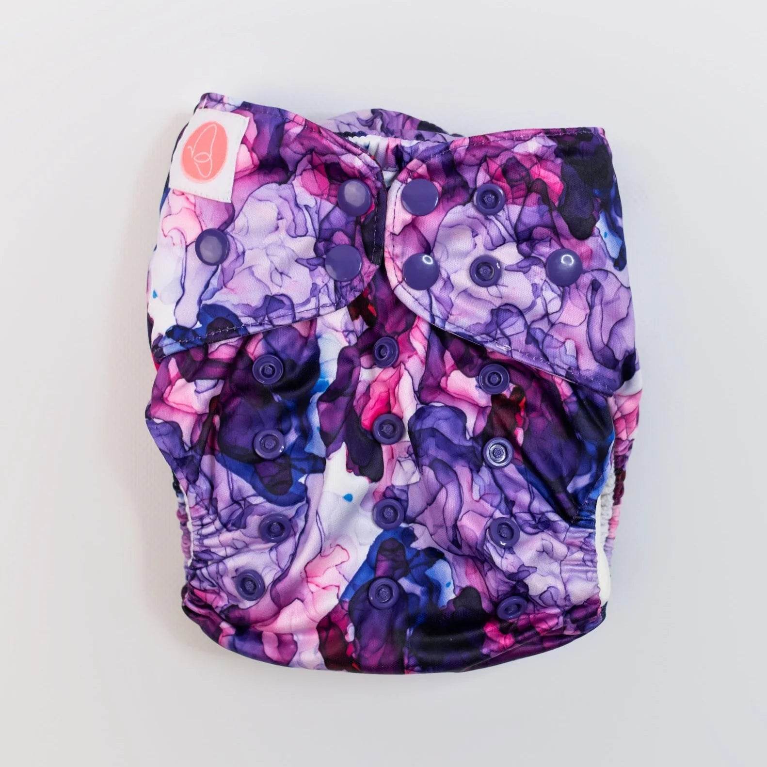 Monarch Classic Reusable Cloth Nappy 2.0 With Snaps - Ultraviolet ...